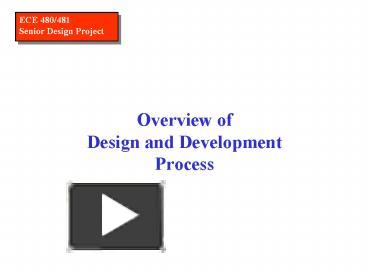 Overview of Design and Development Process presentation | free to view