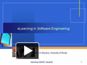 eLearning in Software Engineering presentation | free to download