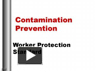 Contamination Prevention presentation | free to view