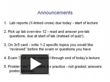 PPT – Announcements PowerPoint presentation | free to download - id ...