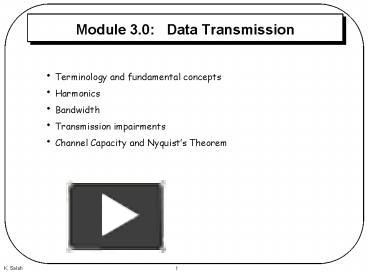 PPT – Module 3'0: Data Transmission PowerPoint presentation | free to ...
