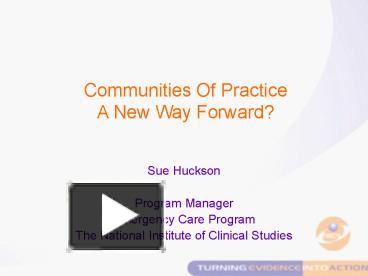 PPT – Sue Huckson PowerPoint presentation | free to view - id: 1fd37b-ZDc1Z
