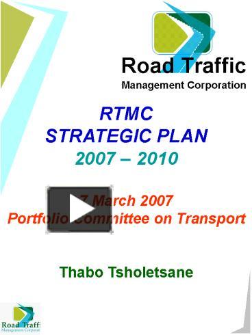 RTMC presentation | free to download