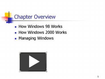 PPT – Chapter Overview PowerPoint presentation | free to download - id ...