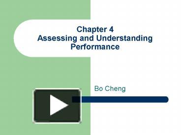 Chapter 4 Assessing and Understanding Performance presentation | free ...