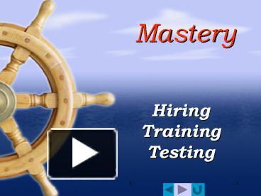 Mastery presentation | free to view
