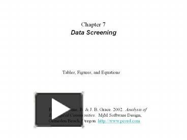 Data Screening presentation | free to download