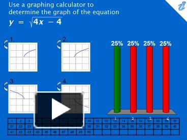 Use a graphing calculator to determine the graph of the equation {image ...