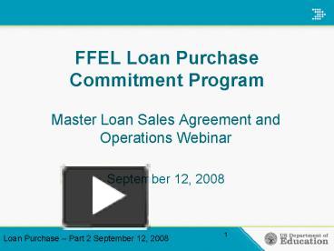 PPT – FFEL Loan Purchase Commitment Program PowerPoint presentation ...
