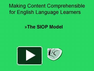 PPT – Making Content Comprehensible for English Language Learners ...