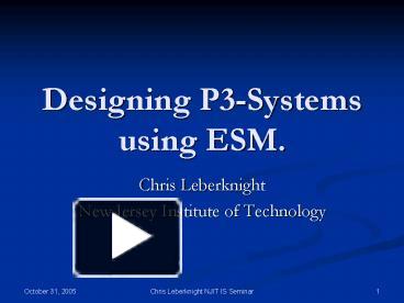 PPT – Designing P3Systems using ESM' PowerPoint presentation | free to ...