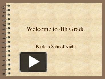 PPT – Welcome to 4th Grade PowerPoint presentation | free to view - id ...