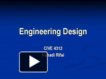 PPT – Engineering Design PowerPoint presentation | free to download ...
