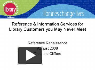 PPT – Reference PowerPoint presentation | free to view - id: 2017d0-ZDc1Z