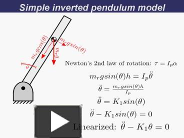 Simple inverted pendulum model presentation | free to view