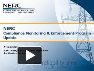 PPT – NERC Compliance Monitoring PowerPoint presentation | free to view ...