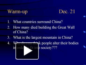 PPT – Warm-upDec. 21 PowerPoint presentation | free to view - id ...