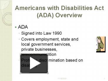 Americans with Disabilities Act ADA Overview presentation | free to view