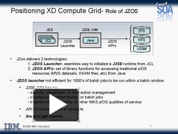Positioning XD Compute Grid Role of JZOS presentation | free to view