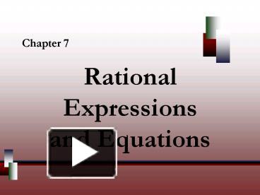 PPT – Rational Expressions and Equations PowerPoint presentation | free ...
