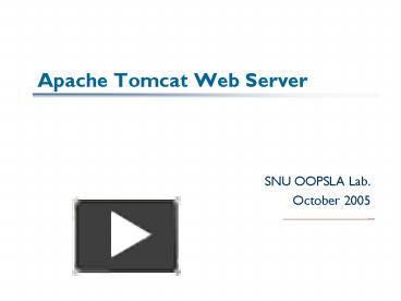 Apache Tomcat Web Server presentation | free to view
