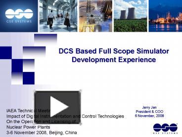 DCS Based Full Scope Simulator Development Experience presentation ...