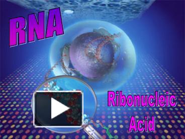 PPT – RNA PowerPoint presentation | free to view - id: 202e32-ZDc1Z