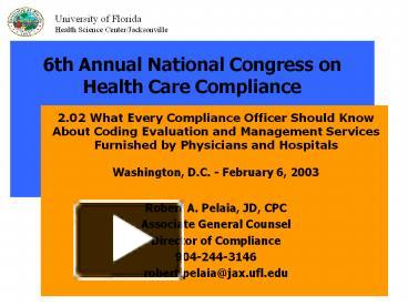 PPT – University of Florida PowerPoint presentation | free to download ...