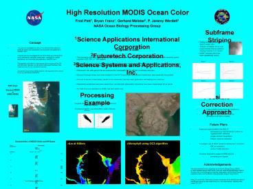 PPT – High Resolution MODIS Ocean Color PowerPoint presentation | free ...