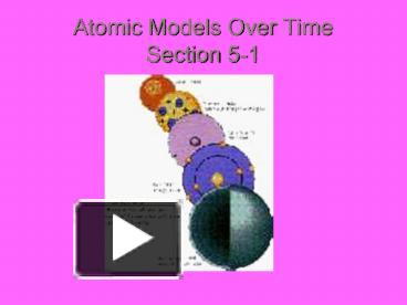 Atomic Models Over Time Section 51 presentation | free to view