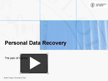 PPT – Personal Data Recovery PowerPoint presentation | free to view ...