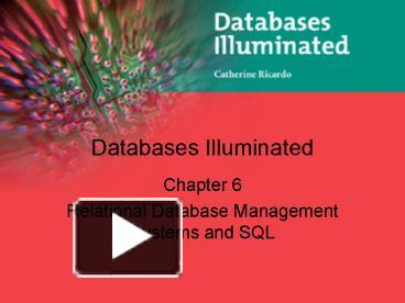 PPT – Databases Illuminated PowerPoint presentation | free to view - id ...