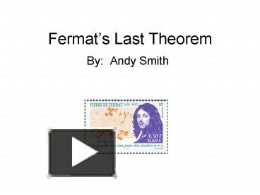 PPT – Fermat PowerPoint presentation | free to download - id: 204024-ZDc1Z