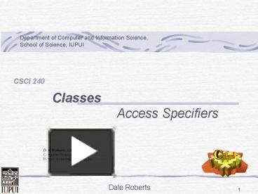 PPT – Classes Access Specifiers PowerPoint presentation | free to view ...