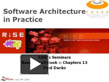 Software Architecture in Practice presentation | free to download