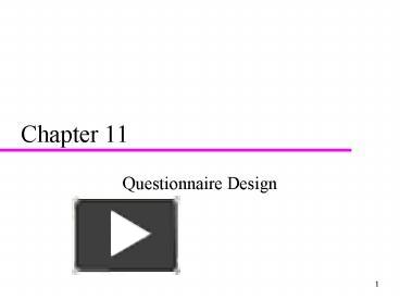 PPT – Questionnaire Design PowerPoint presentation | free to view - id ...