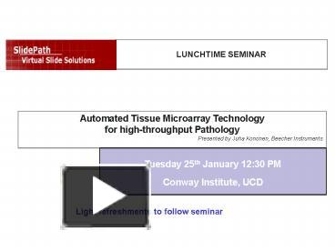 PPT – LUNCHTIME SEMINAR PowerPoint presentation | free to view - id ...