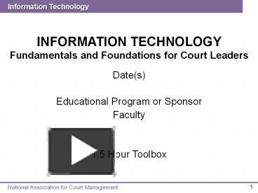 PPT – INFORMATION TECHNOLOGY PowerPoint presentation | free to view ...
