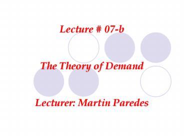 PPT – Lecture PowerPoint presentation | free to download - id: 205280-ZDc1Z