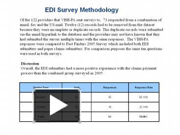 PPT – EDI Survey Methodology PowerPoint presentation | free to view ...