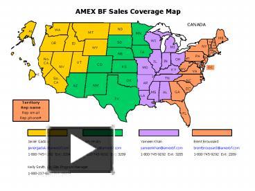 PPT – AMEX BF Sales Coverage Map PowerPoint presentation | free to view ...