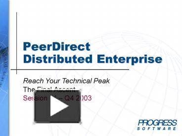 PPT – PeerDirect Distributed Enterprise PowerPoint presentation | free ...