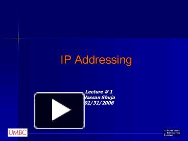 IP Addressing presentation | free to view