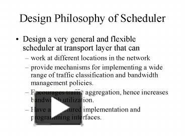 PPT – Design Philosophy of Scheduler PowerPoint presentation | free to ...