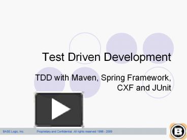 Test Driven Development presentation | free to view