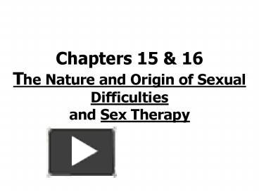 PPT – Chapters 15 PowerPoint presentation | free to view - id: 206fe-ZjBlN