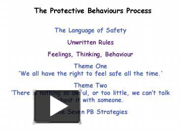 The Protective Behaviours Process presentation | free to view