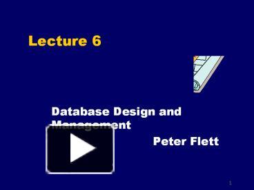 PPT – Database Design and Management PowerPoint presentation | free to ...