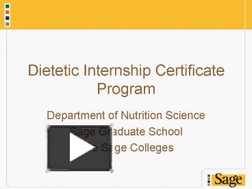 PPT – Dietetic Internship Certificate Program PowerPoint presentation ...