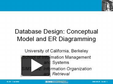 Database Design: Conceptual Model and ER Diagramming presentation ...